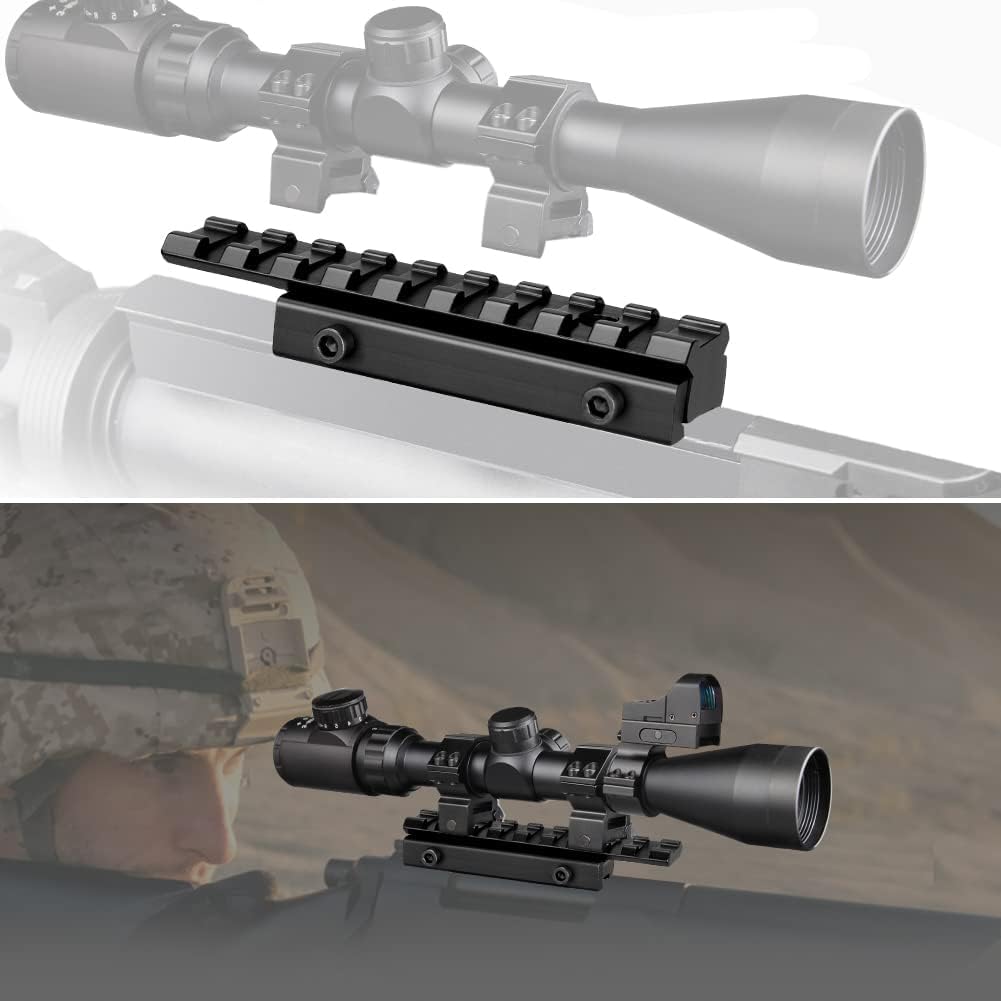 100 mm Dovetail Weaver Picatinny Rail Adaptor 11 mm to 20 mm Adaptor ...