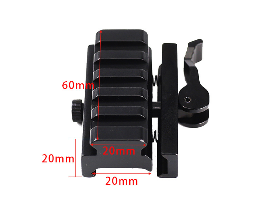 Picatinny Riser Mount, Low Profile Rail Riser Mount Adapter, 5 Slot ...