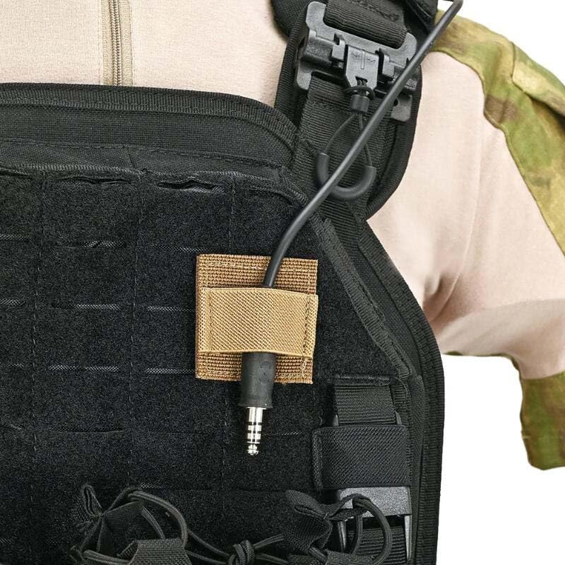 2Packs Tactical Headphone Cable Storage Board Fastening Cable Ties ...